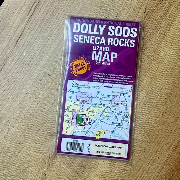 purple lizard maps | Other | Never Opened Waterproof Map Dolly Sods ...